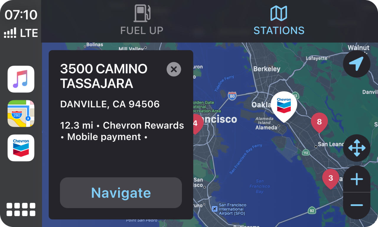 Use the Chevron App With CarPlay | Chevron Texaco Rewards | Chevron ...